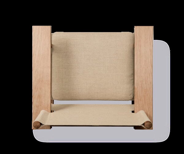 Fredericia Canvas chair w. seat cushion, oiled oak - natural canvas ...