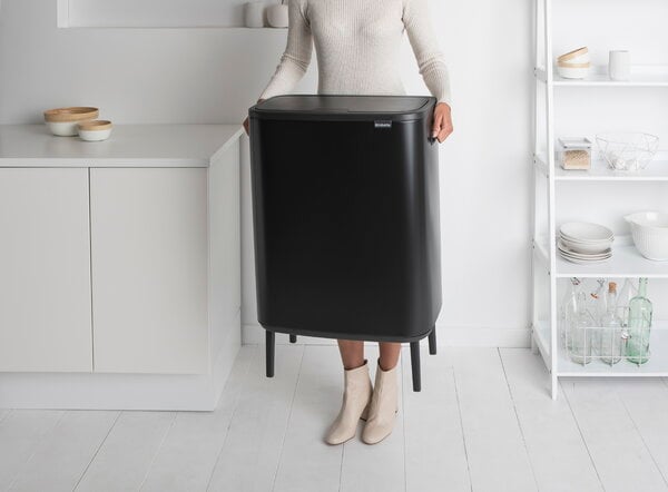 Brabantia Bo Touch Bin Hi, 2 x 30L, black | Finnish Design Shop