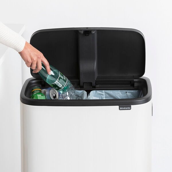 Brabantia Bo Touch Bin Hi, 2 x 30L, white | Finnish Design Shop