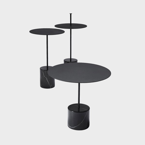 Wendelbo Calibre side table, low, black - Nero Marquina marble | Finnish Design Shop