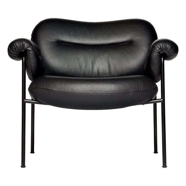 Fogia Bollo lounge chair, black leather - black | Finnish Design Shop