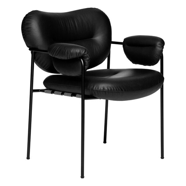 Fogia Bollo chair, black leather - black | Finnish Design Shop