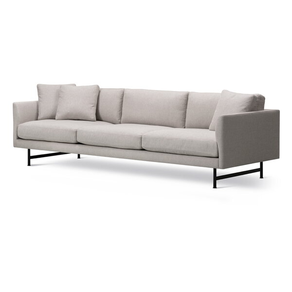 Fredericia Calmo 80 sofa, 3-seater, Sunniva 242 - black steel | Finnish ...