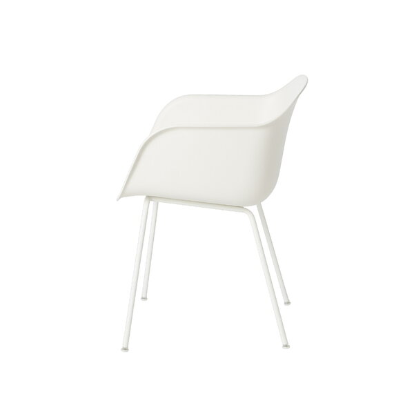 Muuto Fiber armchair, tube base, white | Finnish Design Shop