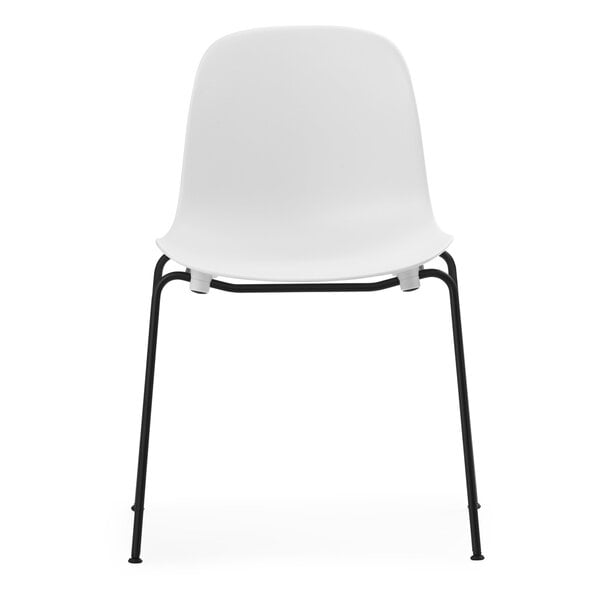 Normann Copenhagen Form chair, stacking, black steel - white | Finnish ...