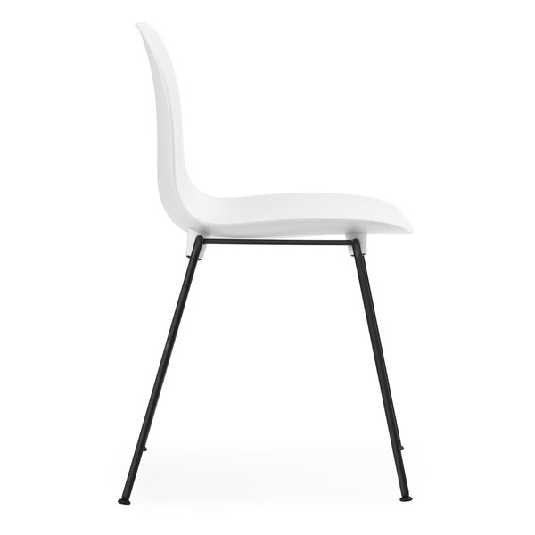 Normann Copenhagen Form chair, stacking, black steel - white | Finnish ...