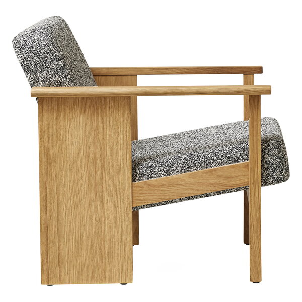 Form & Refine Block lounge chair, oiled oak - Kvadrat Zero 0004 ...