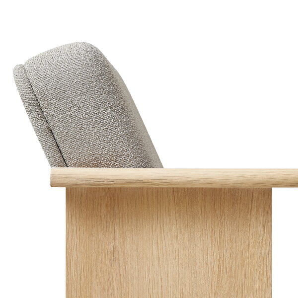 Form & Refine Block lounge chair, white oiled oak - Gabriel Grain 61247 ...