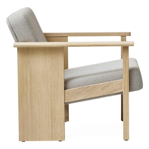 Form & Refine Block lounge chair, white oiled oak - Gabriel Grain 61247 ...
