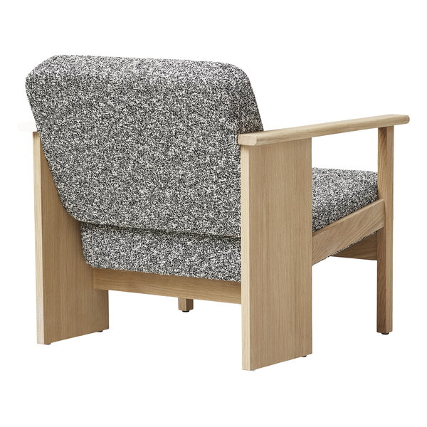 Form & Refine Block lounge chair, white oiled oak - Kvadrat Zero 0004 ...