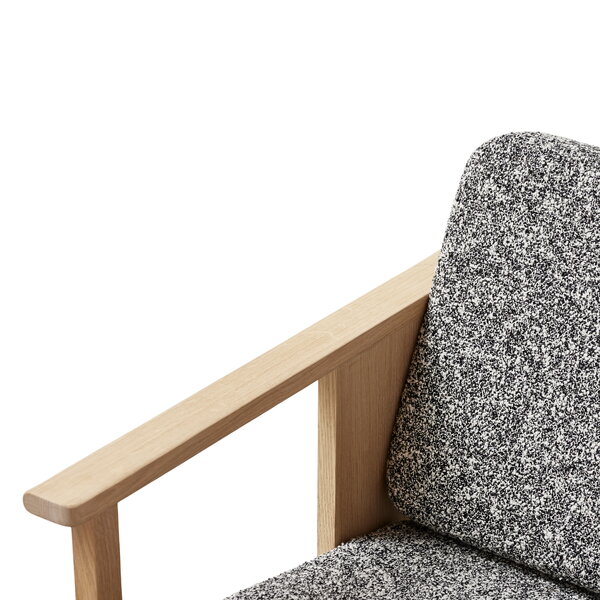 Form & Refine Block lounge chair, white oiled oak - Kvadrat Zero 0004 ...