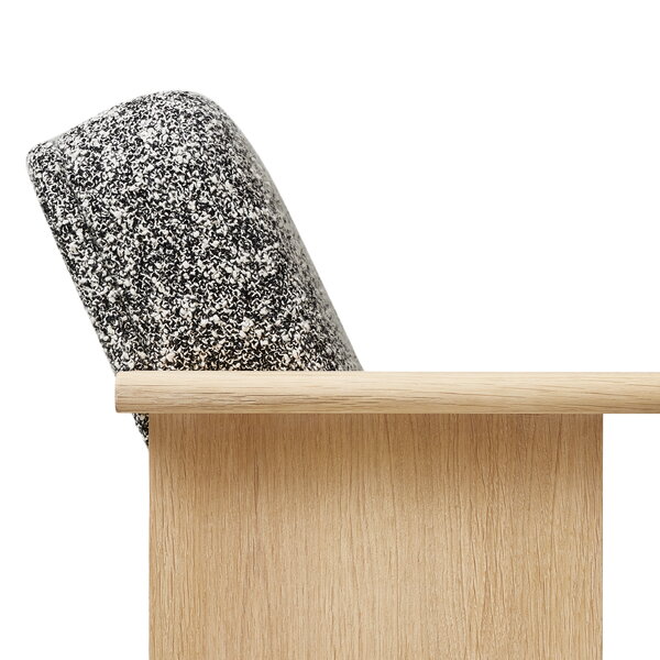 Form & Refine Block lounge chair, white oiled oak - Kvadrat Zero 0004 ...