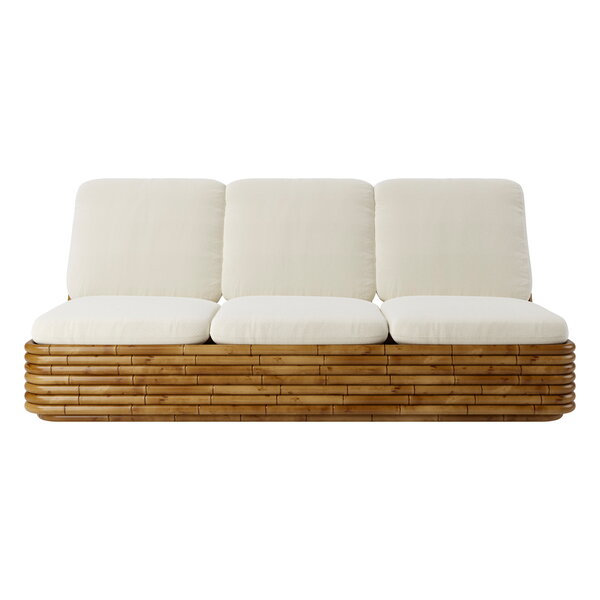 GUBI Bohemian 72 Sofa, Rattan – Diagonal Boucle 007 | Finnish Design Shop