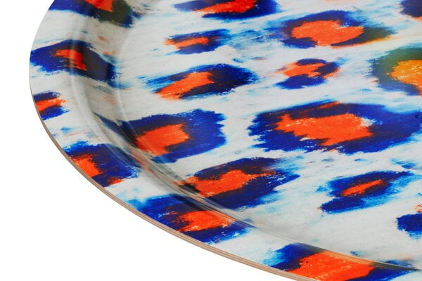 Hem Monster tray, M, coral - white - ultramarine blue | Finnish Design Shop