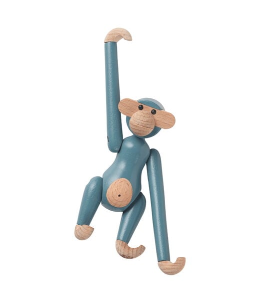 Kay Bojesen Wooden monkey, mini, vintage blue | Finnish Design Shop