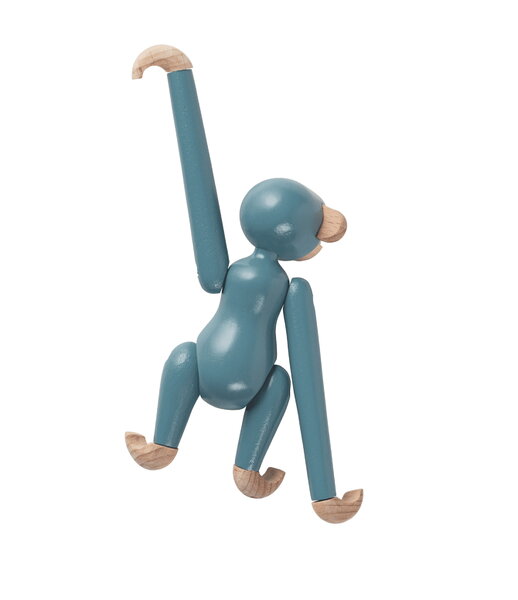 Kay Bojesen Wooden monkey, mini, vintage blue | Finnish Design Shop