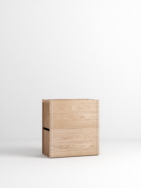 Moebe Storage Box, oak - white | Finnish Design Shop