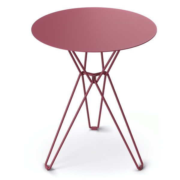 Massproductions Tio table, 60 cm, high, burgundy | Finnish Design Shop