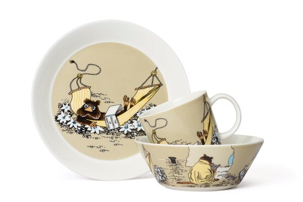 Moomin Arabia Moomin plate, Muskrat, beige | Finnish Design Shop
