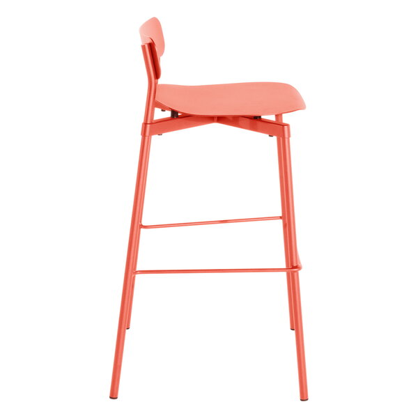 Petite Friture Fromme bar stool, 75 cm, coral | Finnish Design Shop