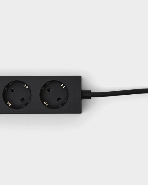 Pedestal Power Bar power strip, charcoal | Finnish Design Shop