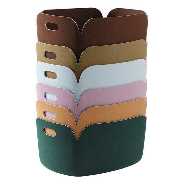 Muuto Restore basket, 48 x 35 cm, beige green | Finnish Design Shop