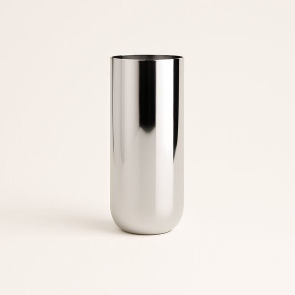 Nichba Stainless Steel vase, 24 cm, polished stainless steel | Finnish ...