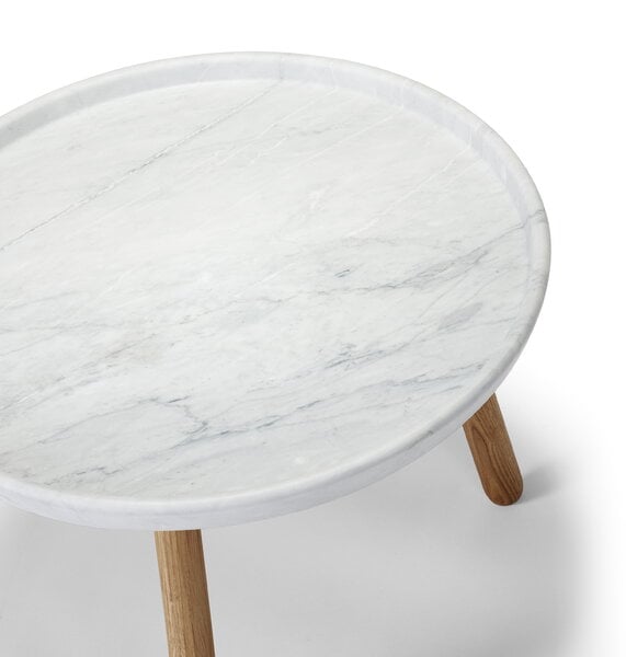 Stolab Tureen table, 52 cm, oak - white marble | Finnish Design Shop