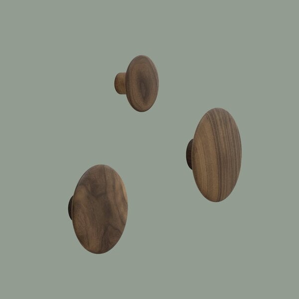 Muuto Dots Wood coat hook, walnut | Finnish Design Shop