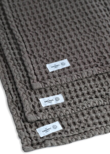 The Organic Company Big Waffle mini towel, 3 pcs, clay | Finnish Design ...