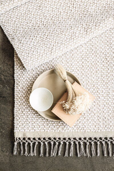VM Carpet Duo Popcorn rug, white | Finnish Design Shop