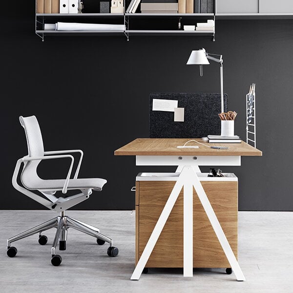 String Furniture String Works height adjustable work desk, 180 cm, oak ...