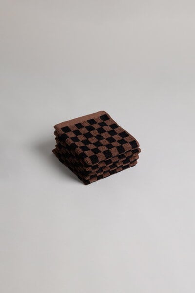 Baina Face cloth Quill, 30 x 30 cm, tabac - noir | Finnish Design Shop