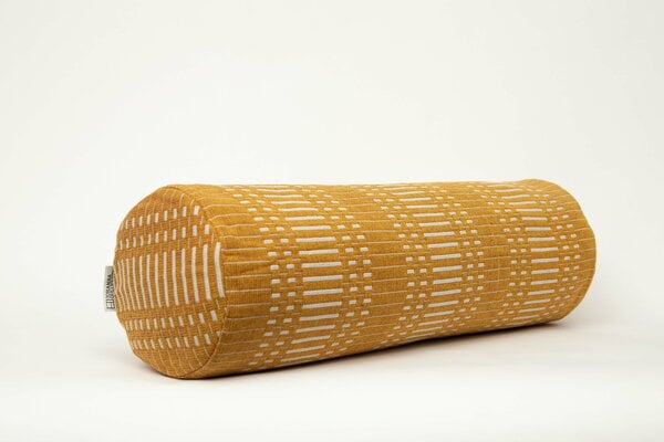 Johanna Gullichsen Helios tube cushion, ochre | Finnish Design Shop UK
