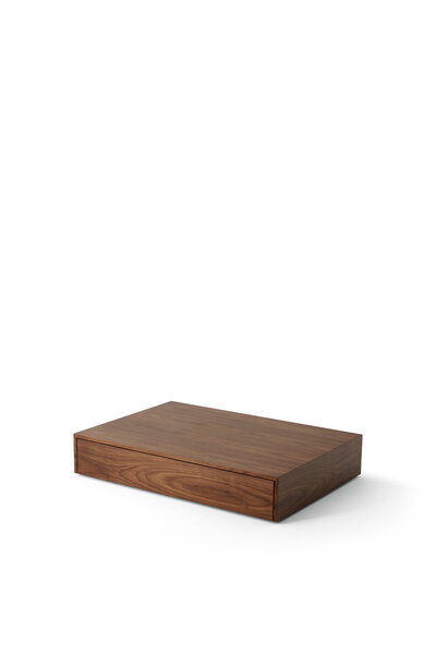 New Works Mass Wide coffee table with drawer, walnut | Finnish Design Shop