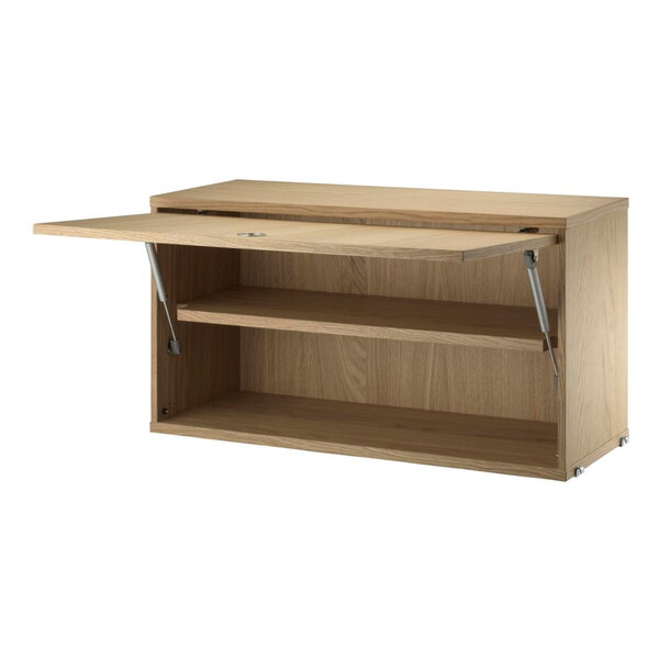 String Furniture String cabinet with flip door, 78 x 30 cm, oak ...