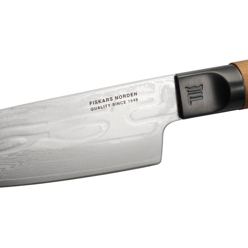 Fiskars LAB Damascus knife 13 cm, brown | Finnish Design Shop