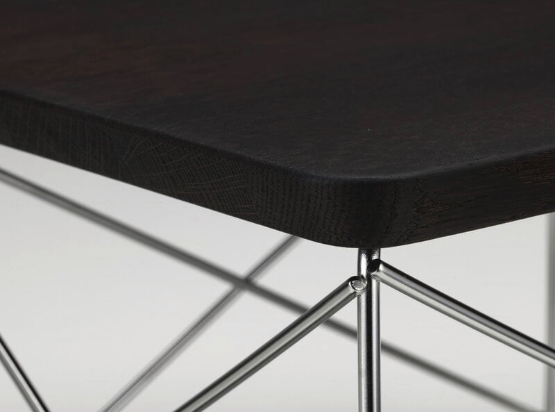 Vitra Eames LTR Occasional table, dark oak - stainless steel | Finnish Design Shop IE