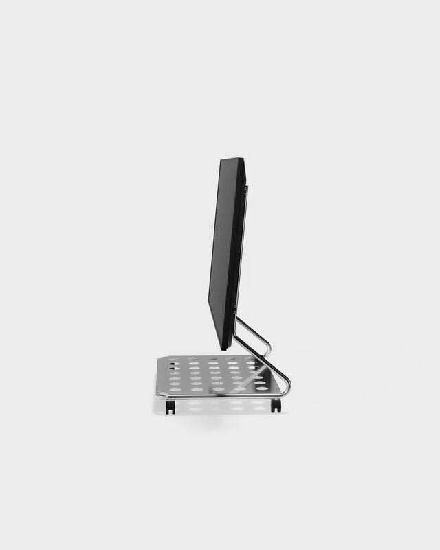 Pedestal Disco TV stand, chrome | Finnish Design Shop