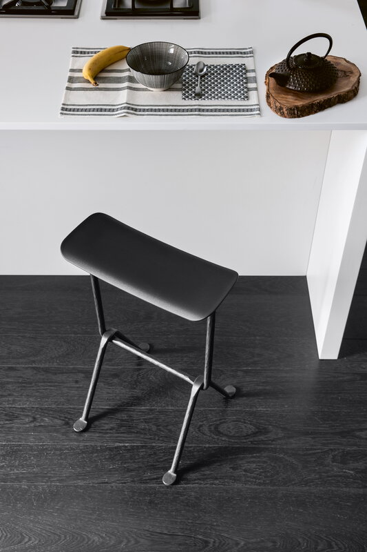 Officina bar stool, high, anthracite - black | Finnish Design Shop