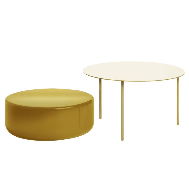Møbel Copenhagen Pair side table, L, ochre steel | Finnish Design Shop