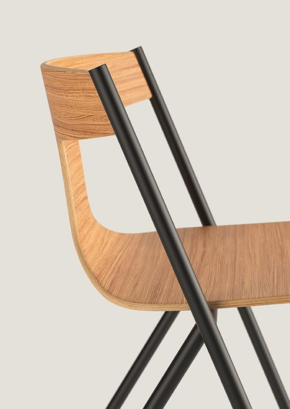 Viccarbe Quadra chair, black - matt oak | Finnish Design Shop