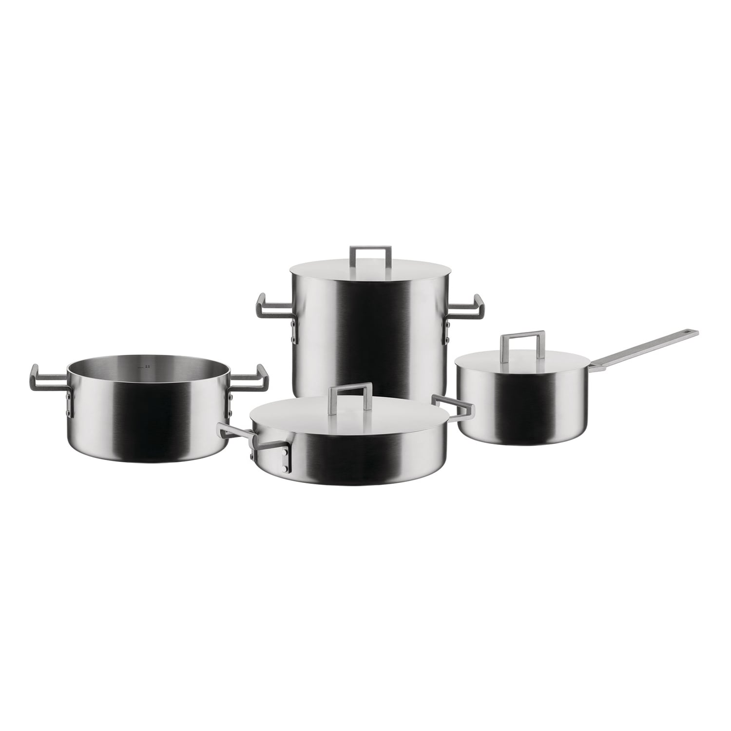 Alessi Convivio cookware set, 4 pots with 3 lids | Finnish Design Shop