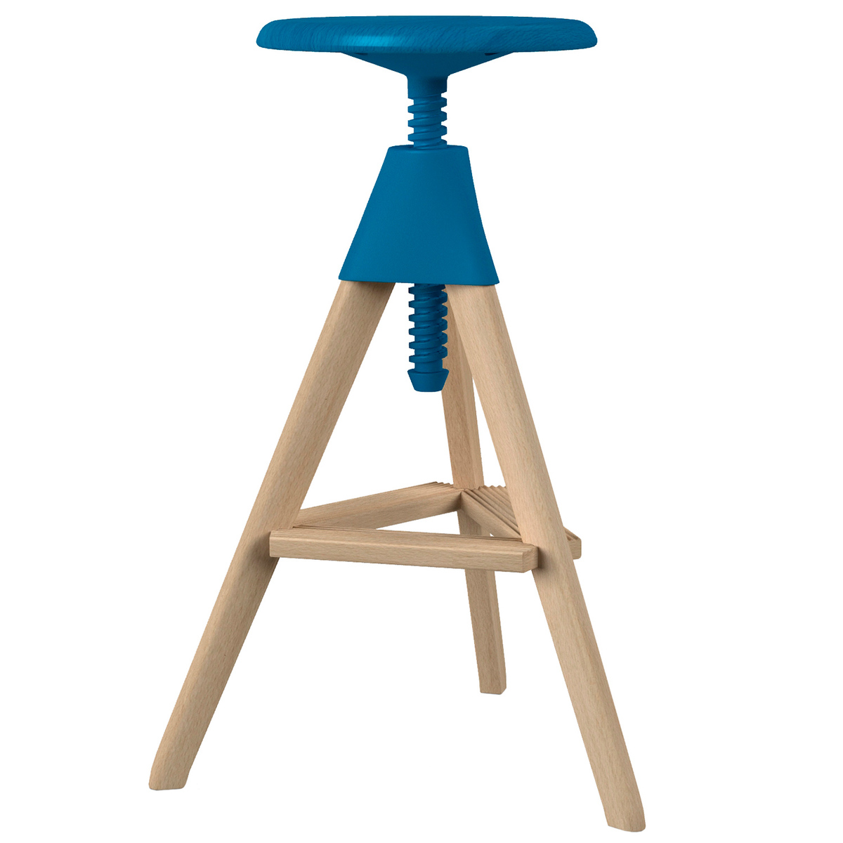 Magis Tom bar stool, beech - light blue | Pre-used design | Franckly