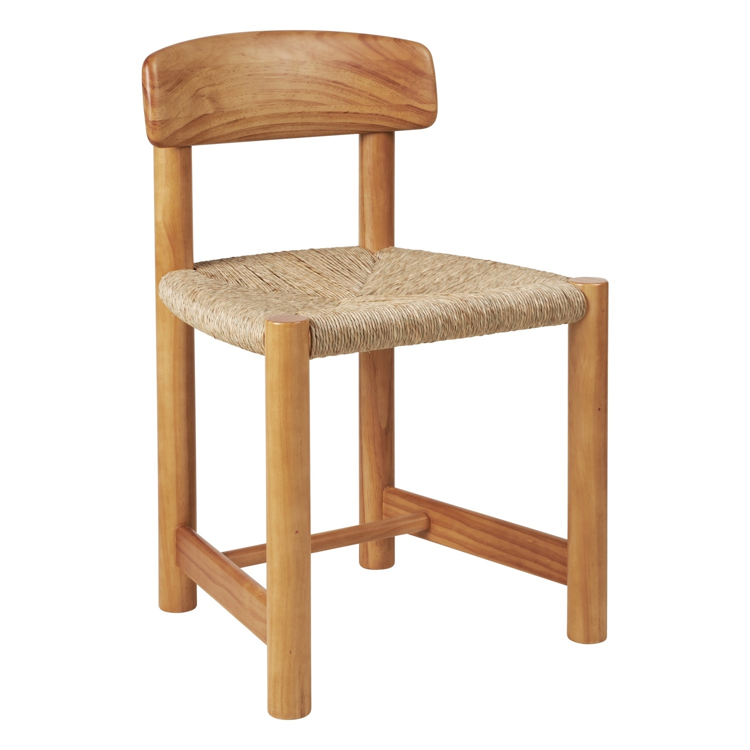 GUBI Daumiller side chair, golden pine - natural rush cord | Finnish ...