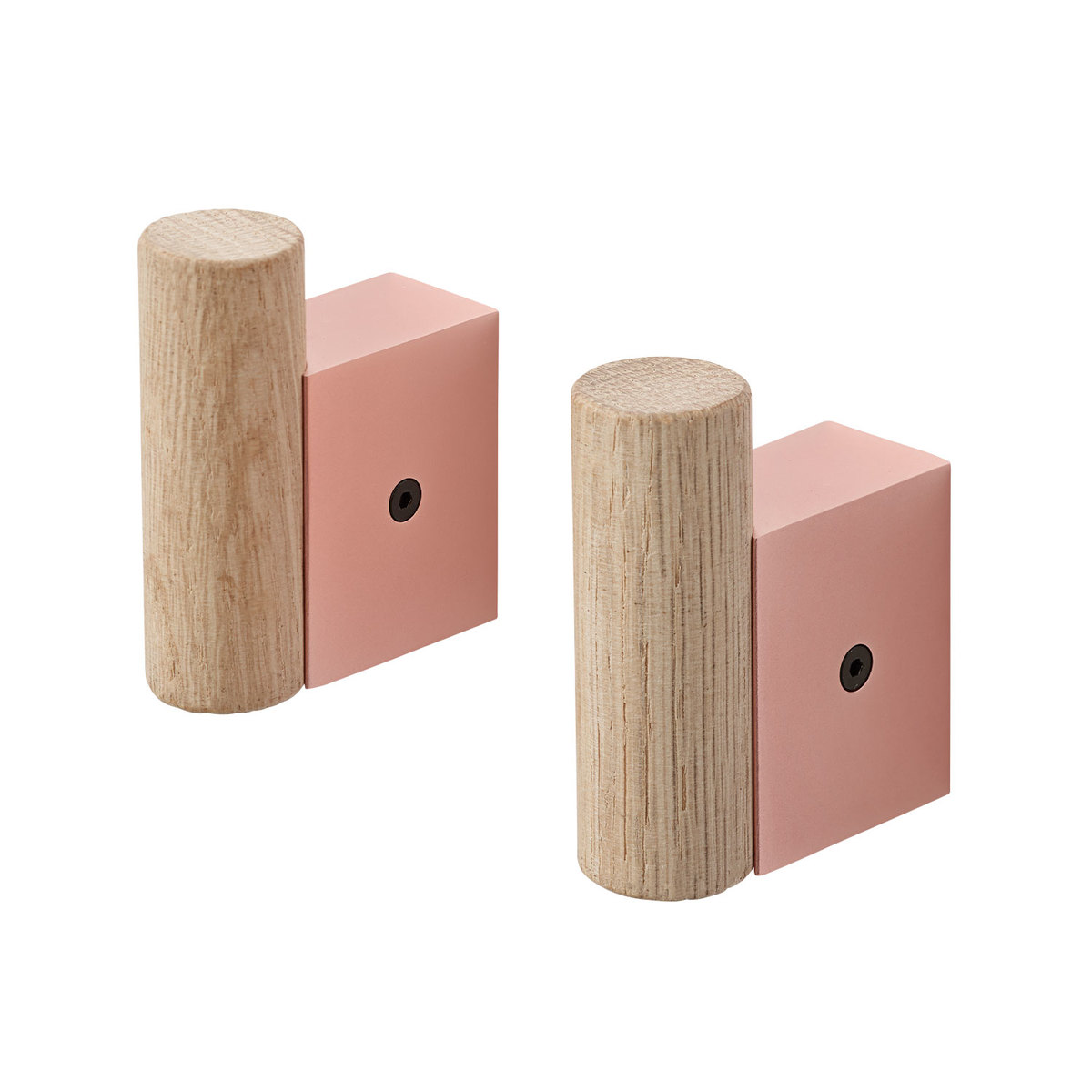Attach Sein koukku 2 Kpl Vaaleanpunainen Tammi Finnish Design Shop