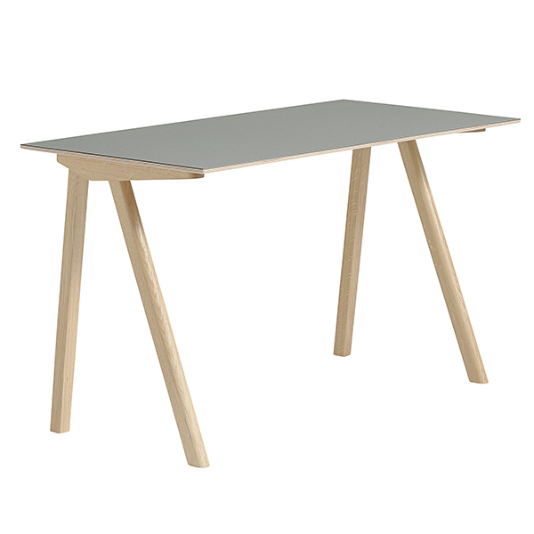 HAY CPH90 desk, matt lacquered oak - grey lino | Pre-used design | Franckly
