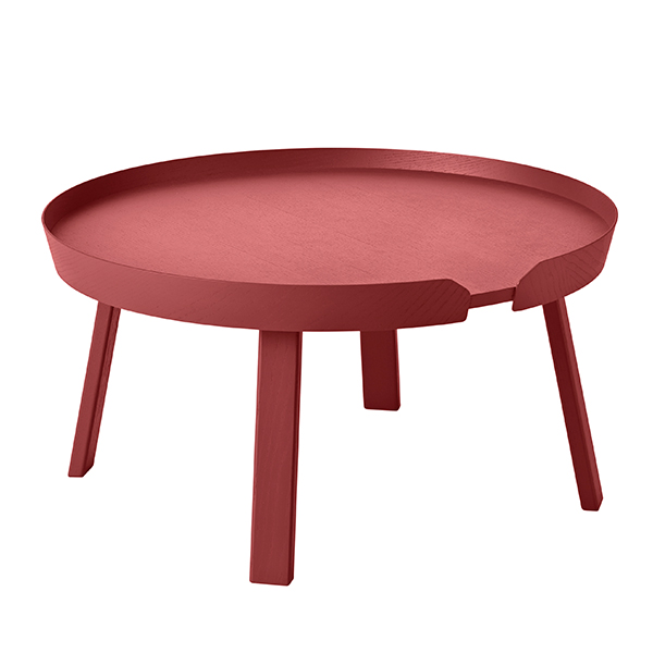 Muuto Around coffee table large, dark red | Pre-used design | Franckly