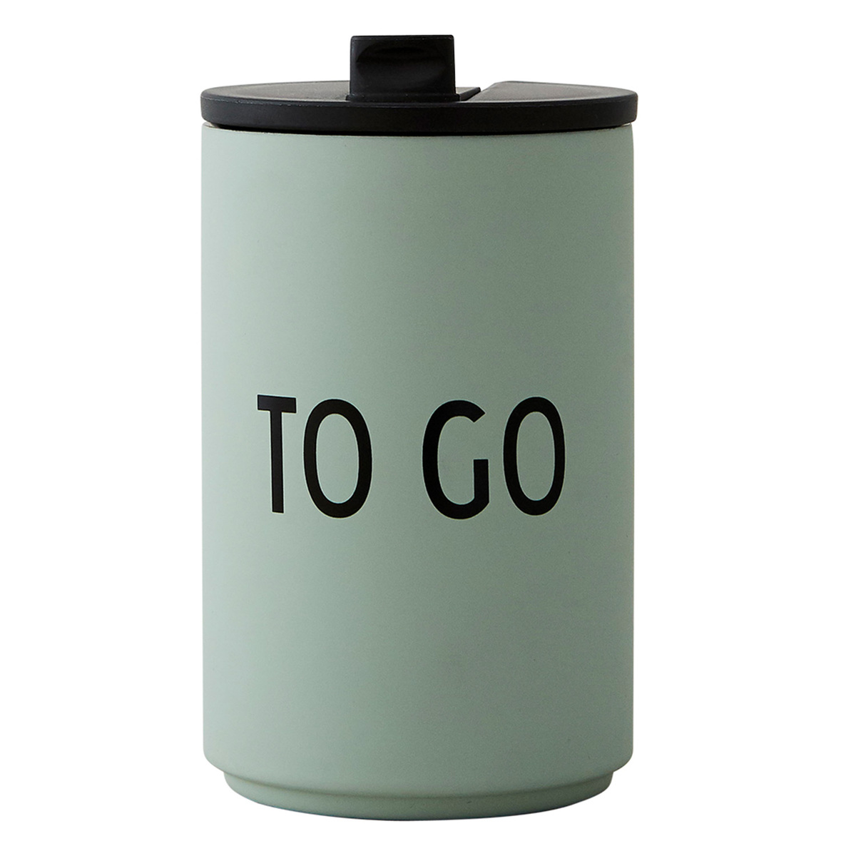 Design Letters TO GO thermo cup, green | Pre-used design | Franckly