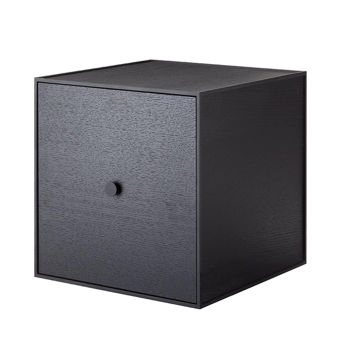 Audo Copenhagen Frame 35 box with door, black stained ash | Pre-used ...